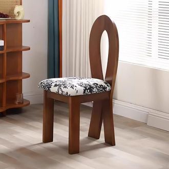 Generic Vintage-Esszimmerstühle, 2er-Set - Gepolsterte Mid-Century-Modern-Beistellstühle Mit Beinen Aus Massivholz for Esszimmer Oder Küche(Printed C)