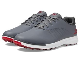 Skechers Homme Tempo Waterproof Golf Shoes Basket, Grey Synthetic/Red Trim, 43 EU