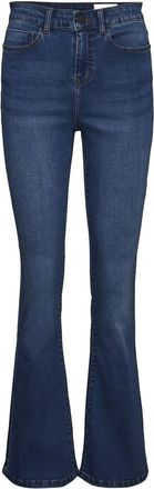 Noisy May Noisy may Damen Nmsallie Hw Flare Vi021mb Noos Jeans, Medium Blue Denim, 32 EU