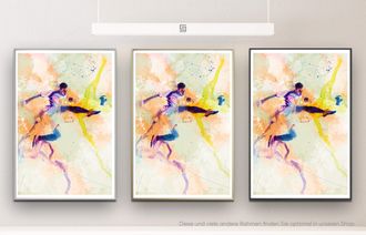 Paul Sinus Art Fussball I 90x60cm auf Masterclass Metallic Pearl High Gloss Photo Paper inklusive Aluminium Wechselrahmen schwarz mit Glas und Rückwand fertig gerahm