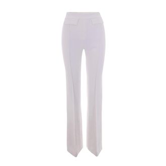 Elisabetta Franchi Femme, Pantalons, Beige, Taille: 40 FR Pantalon &Eacute;vas&eacute; Orn&eacute;