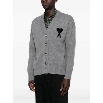 Ami Virgin Wool Cardigan - Gray