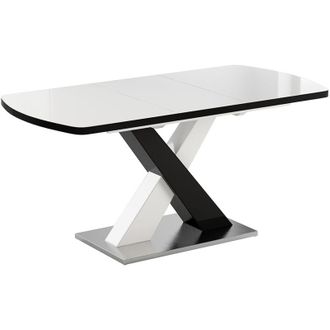 Vicco table de salle &agrave; manger Chinto, Noir, 120 x 80 cm extensible