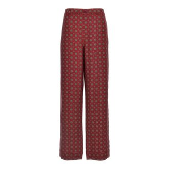 Moschino Gemusterte Hose - - Trousers - Damen - Rot - M