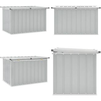 vidaXL Gartenbox Grau 109x67x65 cm - Gartenbox - Au&szlig;enaufbewahrung - Gartenm&ouml;bel - Stauraum - Holzoptik - Home & Living
