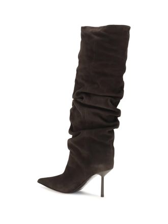 Le Silla Womens Boots Bella Suede Brown Calf Leather