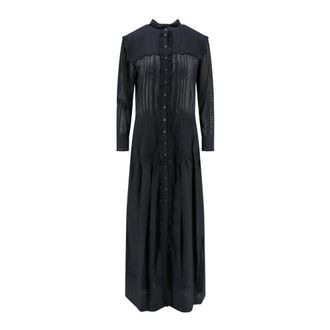 Isabel Marant Besticktes R&uuml;schen-Hemdblusenkleid - - Dresses - Damen - Schwarzk - XS