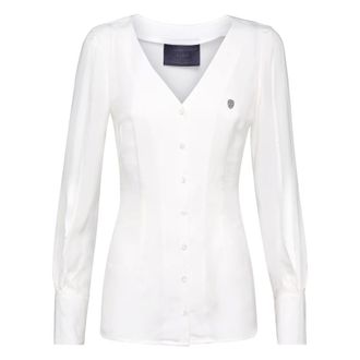Philipp Plein Damen, Blusen & Hemden, Wei&szlig;, XLGr&ouml;&szlig;e