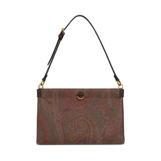 Etro Femme, Sacs, Brun, Taille: ONE Size Sac &agrave; Bandouli&egrave;re Motif Paisley Marron Fonc&eacute;