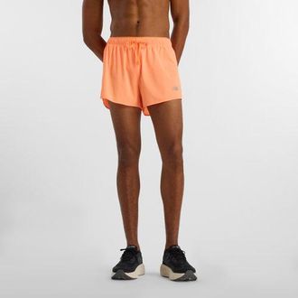 New Balance Herren RC Ultra Light Split Short 3 in Orange, Nylongewebe, Gr&ouml;&szlig;e L