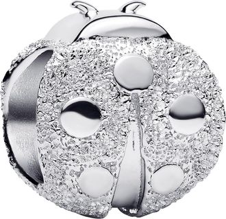 Pandora Moments Strukturierter Marienk&auml;fer Mini-Charm aus Sterling Silber, Kompatibel Moments, 794527C00