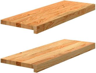 vidaXL Vidaxl - Appuis de fen&ecirc;tre 2 pcs marron clair bois de ch&ecirc;ne massif