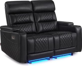 MCombo M Mcombo 2 Sitzer Sofa mit Schlaffunktion, Relaxsofa 2 Sitzer mit verstellbare Kopfst&uuml;tze, 2er Kinosessel mit usb & Type-C Anschl&uuml;sse