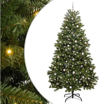 vidaXL K&uuml;nstlicher Weihnachtsbaum Gr&uuml;n 270 cm PVC und Metall vidaXL
