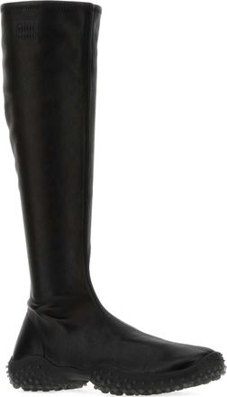 Miu Miu Nappa Leather Knee-High Boot - Black
