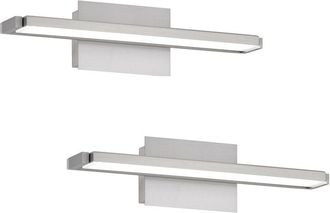 Fischer & Honsel 2er set led Wandlampen Silber schwenkbar & dimmbar, Breite 40cm