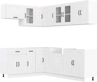 vidaXL 11-tlg. K&uuml;chenschrank-Set Kalmar Wei&szlig; Holzwerkstoff Vidaxl