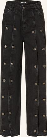 Rotate Rotate Wide Leg Jeans schwarz