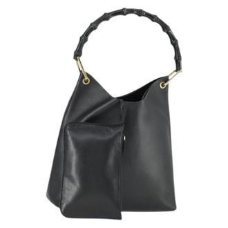 Gucci Sac &agrave; main vintage en cuir doccasion - Femme - Pre-owned - Noir - Taille: ONE Size