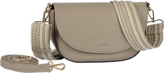 Gabor Satteltasche GABOR Linda Summer, Damen, Gr. B/H/T: 25,5cm x 16,5cm x 9cm, taupe, Lederimitat, clean, gepflegt, unifarben, Taschen, Damen Umh&auml;ngetasche
