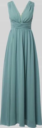 Troyden Collection Maxikleid mit Taillenband und Drapierungen