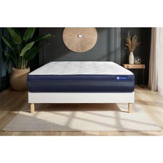 Actisom Actiflex tech matratze 140x190cm + Bettgestell mit lattenrost, H&auml;rtegrad 5, Taschenfederkern und Memory-Schaum, H&ouml;he : 24 cm