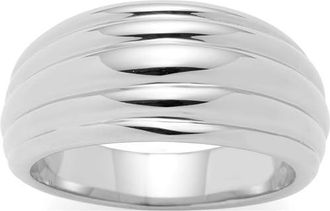 Leonardo Bague Elisabeth - Bague en acier inoxydable argenté - Taille 19 (60) - Lignes enveloppantes - Forme rajeunie - Bijoux Cadeau pour femme - 025212, Acie