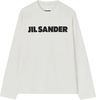 Jil Sander Homme, Sweatshirts et sweats &agrave; capuche, Blanc, Taille: 2XL SweaT-shirt &agrave; logo
