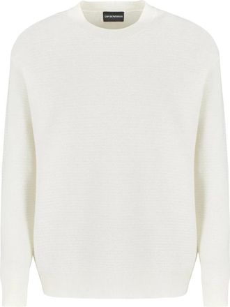 Emporio Armani Homme, Pulls, Beige, Taille: M Pull &agrave; col montant avec maille micro-textur&eacute;e