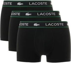 Lacoste Lot de 3 boxers courts griff&eacute;s en coton m&eacute;lang&eacute;