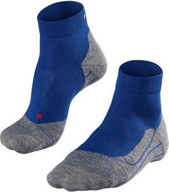 Falke Damen RU4 Kurze Laufsocken Mittlere D&auml;mpfung Antiblasen Low-Cut Vegan Schnelltrocknend Atmungsaktiv Baumwolle Funktionsgarn 1 Paar, Athletic Blue, 54