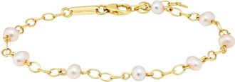 Julie Julsen Armband 925/- Sterling Silber vergoldet 8 Perlen 19cm lang