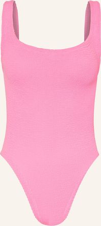 Hunza G Badeanzug Square Neck pink