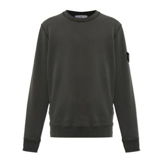 Stone Island Sweatshirt Mit &Auml;rmelpatch - - Sweatshirts & Hoodies - Herren - Grau - S
