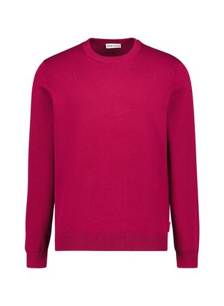 Joop Herren Pullover rot Baumwolle unifarben