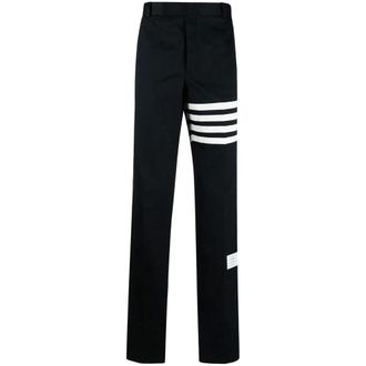 Thom Browne Homme, Pantalons, Bleu, Taille: XL Cotton Twill 4-Bar Unconstructed Chino Pantalons