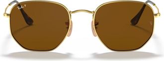 Ray-Ban unisex, Accessoires, Jaune, Taille: 51 MM Lunettes de soleil hexagonales