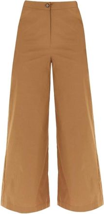 iBlues Femme, Pantalons, Brun, Taille: 40 FR Wide Pantalons
