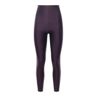 Andamane Femme, Pantalons, Violet, Taille: 40 FR Pantalon brillant en lycra taille haute