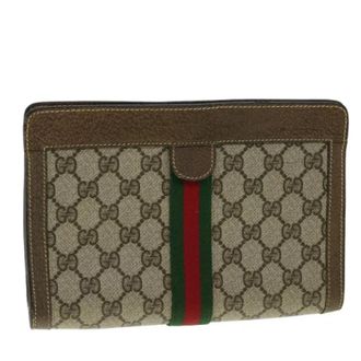 Gucci Pre-owned Canvas Clutch - - Pre-owned - Damen - Beige - ONE SIZE