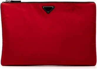 Prada Clutches - Tessuto Soft Zip Clutch - Gr. unisize - in Rot - für Damen