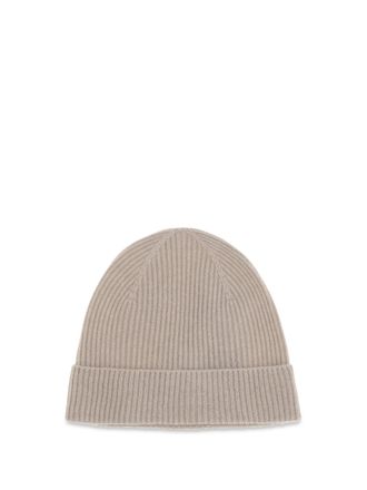 Kiton Mens Wool Beanie Hat Beige Merino Ovis Aries E Hairbands