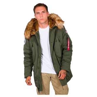 Alpha Industries Alpha Industries Herren Polar Jacket Winterjacke Parkas, Grün (Dark Green 257), Large