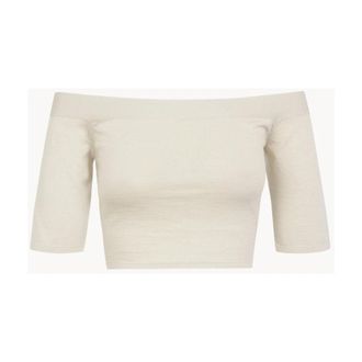 Cortana Crop Top - - Blouses & Shirts - Damen - Beige - XS