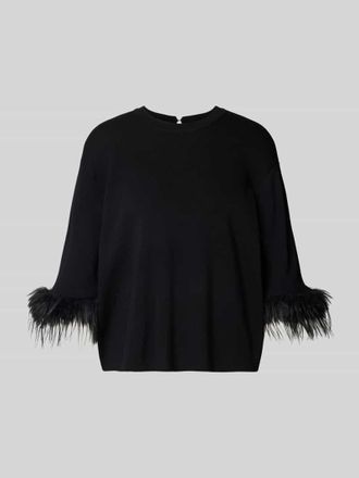 Ichi Relaxed Fit Strickshirt mit Kunstfell Modell DALISE