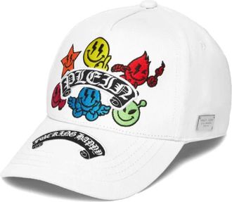 Philipp Plein Homme, Accessoires, Blanc, Taille: ONE Size Baseball Cap Smile
