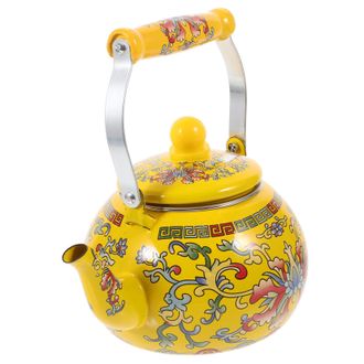 Amosfun Emaille Wasserkessel Mit Griff F&uuml;r Herd Emaille F&uuml;r Teepartys Geeignet F&uuml;r Induktionsherde Und Gasherde Langlebig Und Tragbar