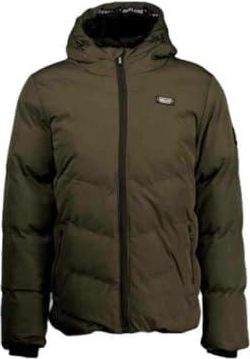 Deeluxe Doudoune Homme INTEREST chaude regular avec capuche et doublure ultra douce - Manches longues Fermeture glissi&egrave;re - Military - Taille M