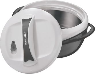 Pinnacle Frames & Accents Gro&szlig;e isolierte Auflaufform mit Deckel, 3,6 qt. Eleganter Hot Pot Speisenw&auml;rmer / K&uuml;hler - Thermo-Suppen-/Salat-Servierschale aus Edelstahl - Bestes G