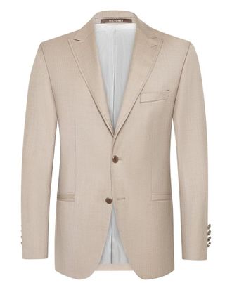 Wilvorst Einreiher-Sakko aus Schurwolle mit Innenfutter in